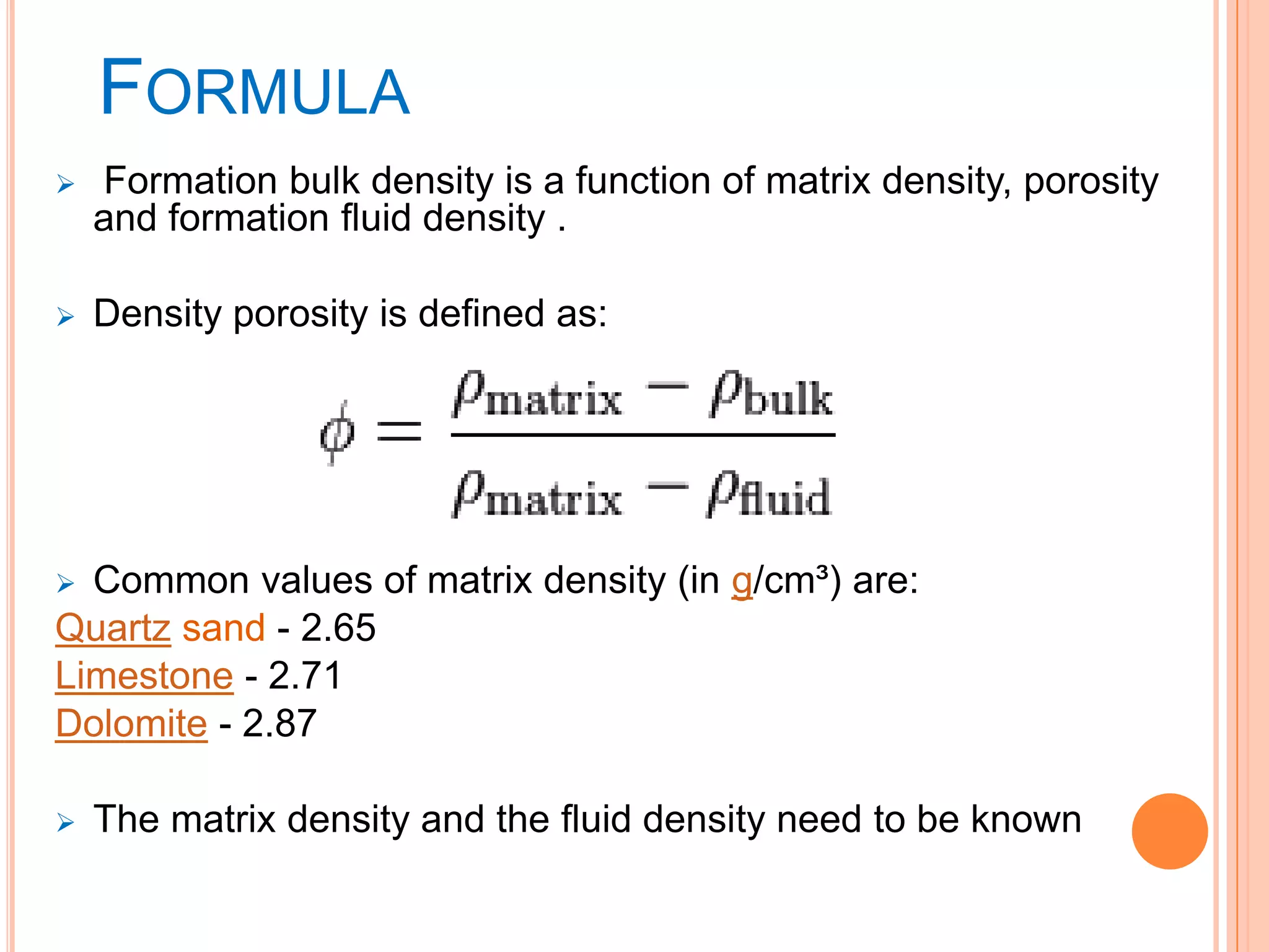 Formation density log | PPTX