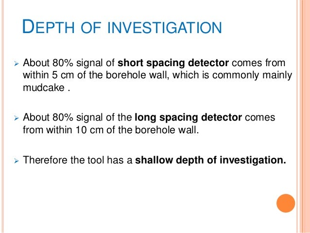 Formation density log