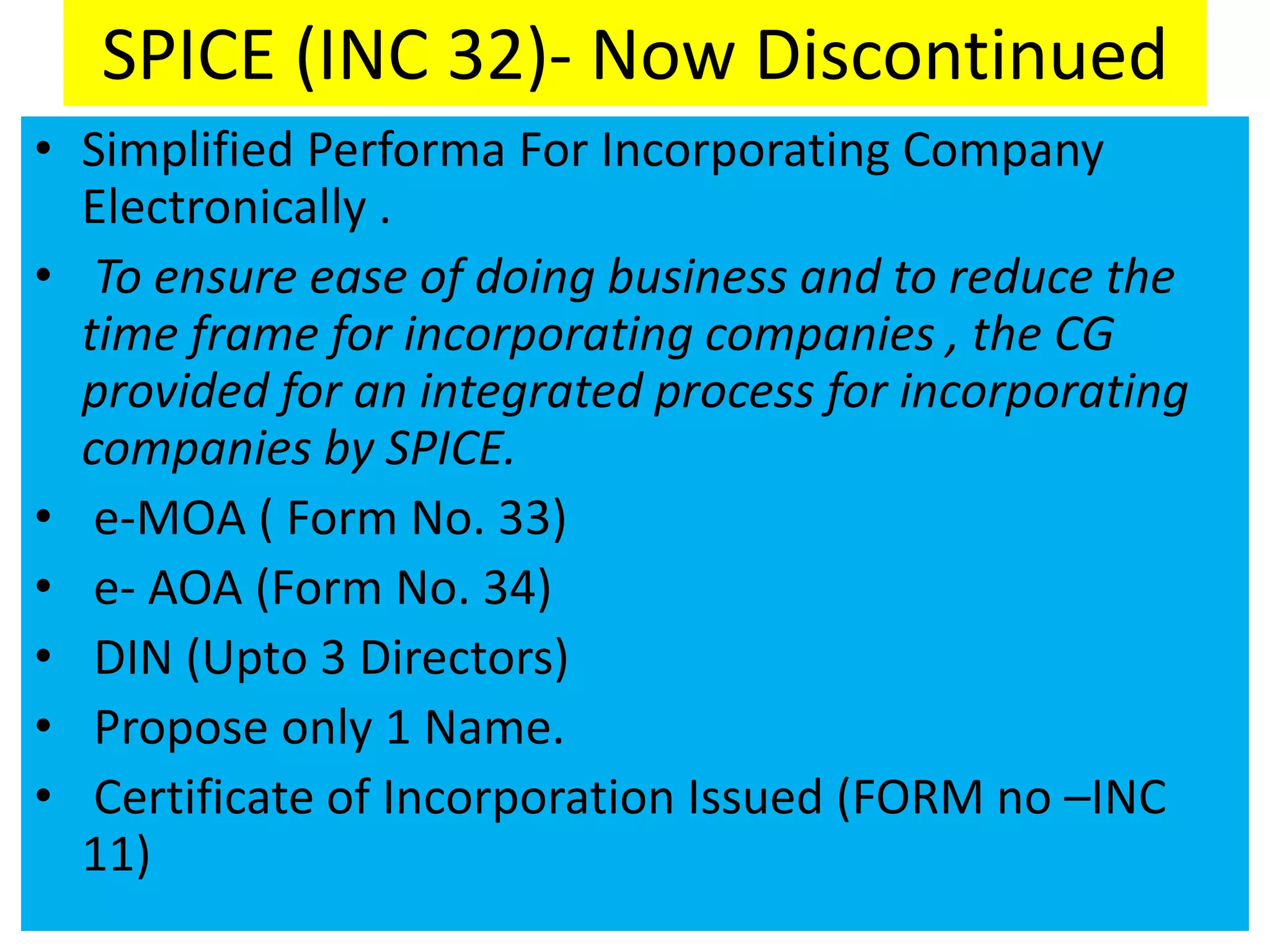 Formation & Incorporation of a Company SIR.ppt
