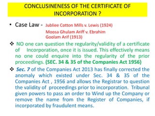 Formation & Incorporation of a Company SIR.ppt
