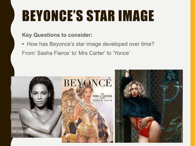 Representation of Beyonce's star image in formation | PPT