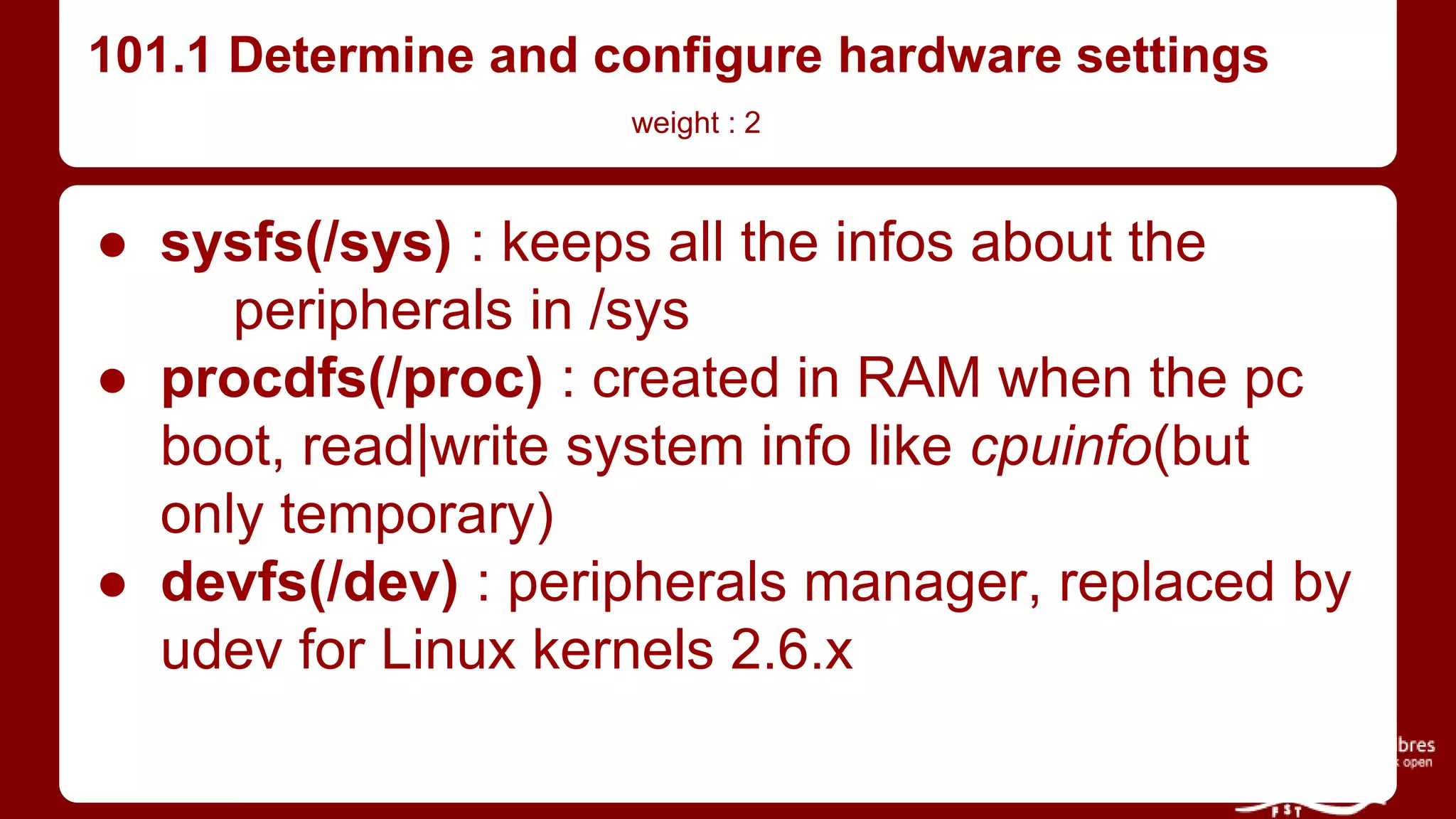 Formation LPIC-1_SysArch | PPTX