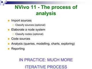 Formation au logiciel NVivo d'analyse de données qualitatives | PPTX