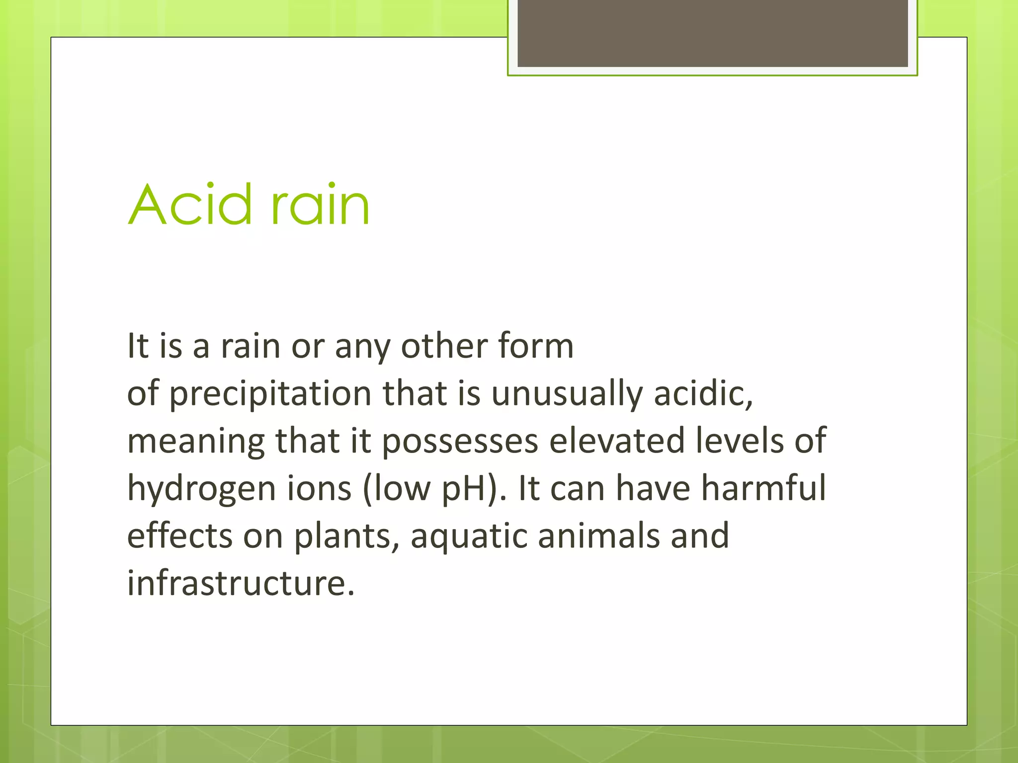 Formation of acid rain | PPTX