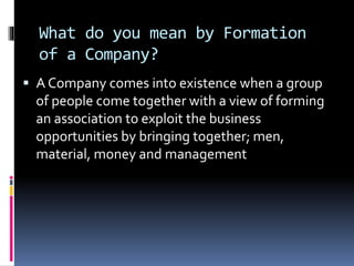 Formation of a company | PPTX