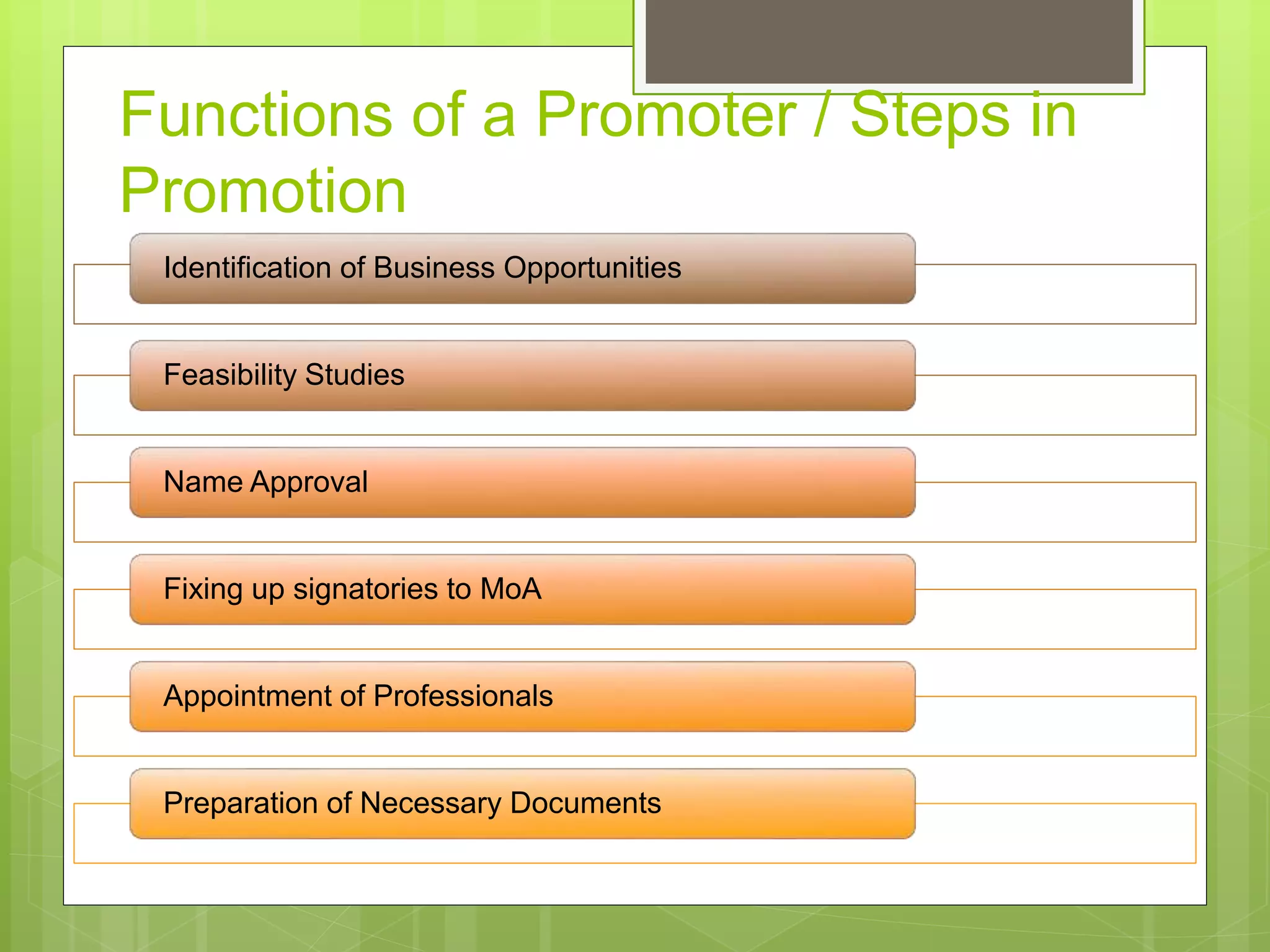 Formation of a company | PPTX