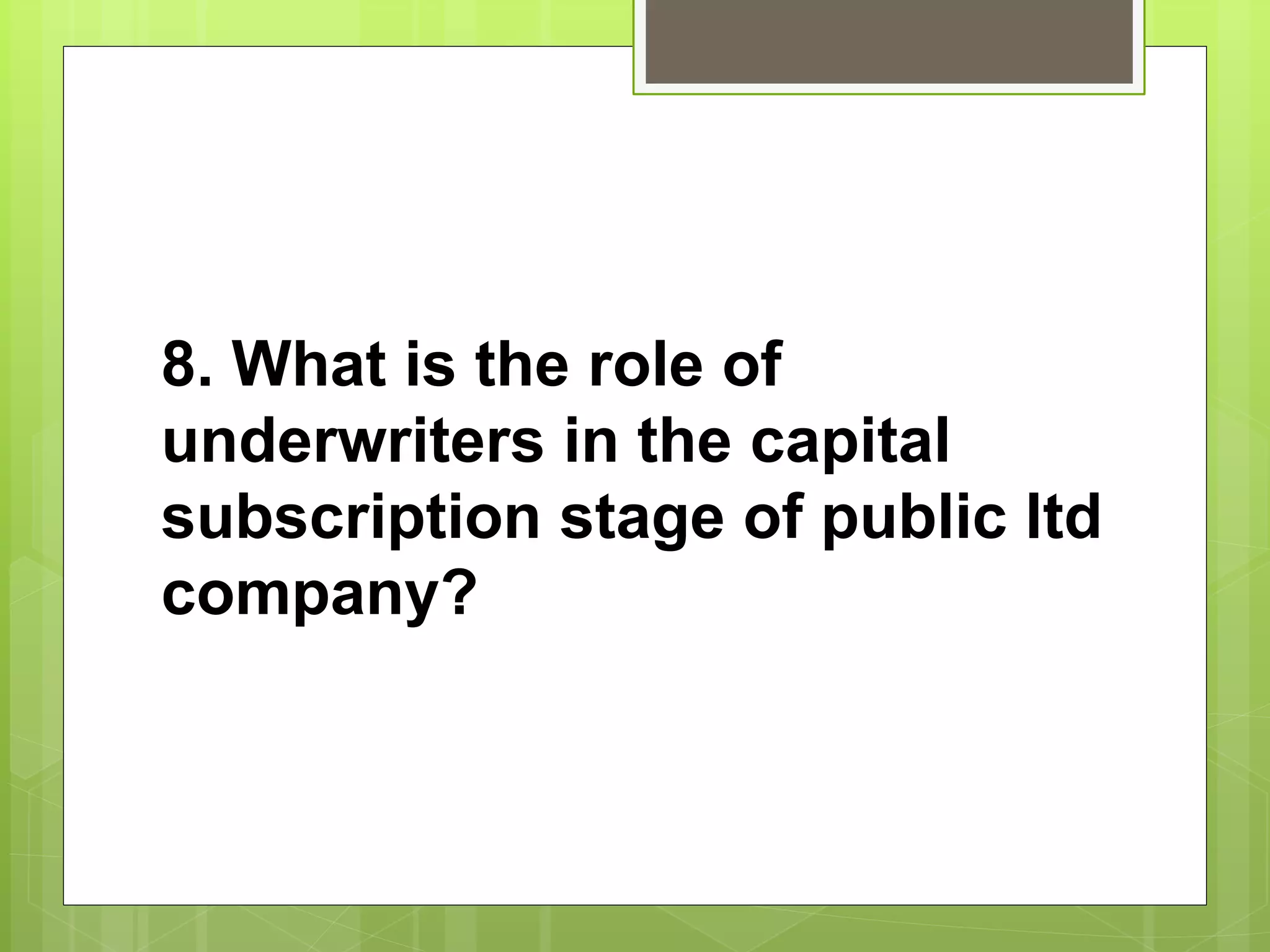 Formation of a company | PPTX