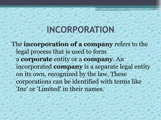 MOA in company law ppt by shruti | PPTX