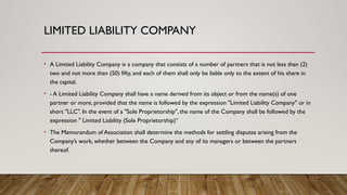 formation of a company under the federal decree law | PPTX