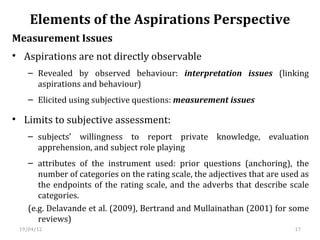 Formation of Aspirations - An Empirical Analysis | PPT | Business ...