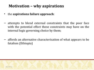 Formation of Aspirations - An Empirical Analysis | PPT | Business ...