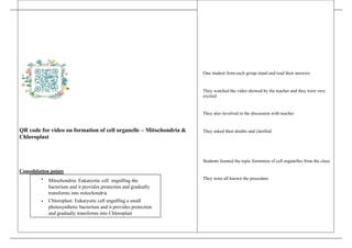 Formation of cell organelles class 8 biology | PDF