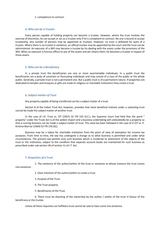 Formation Of Charitable Trust | PDF