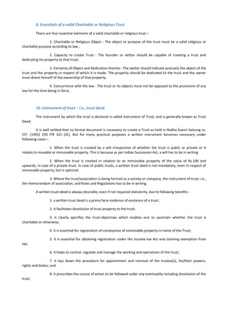 Formation Of Charitable Trust | PDF