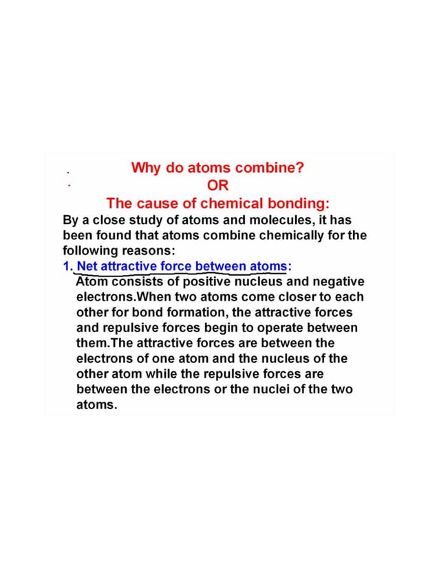 Formation of chemical bond | PDF | Free Download