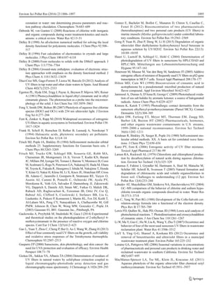 Formation of chlorinated breakdown products during degradation of ...