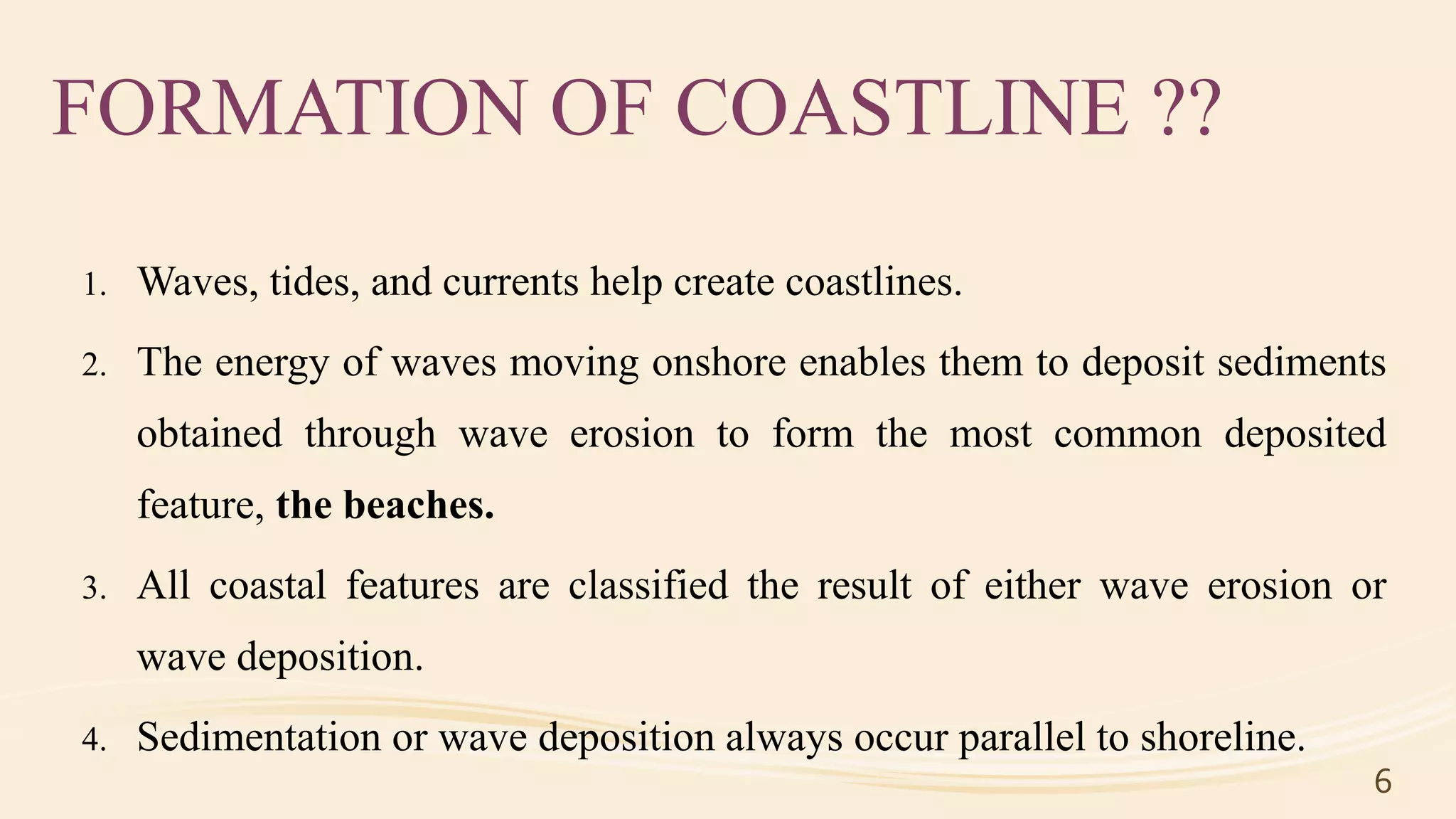 Formation of coastline | PPTX