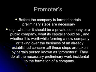 Formation of company | PPT