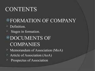 Formation Of Company in Company law act 2019. pptx | PPTX