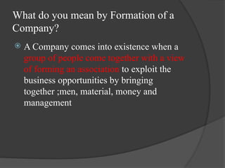 Formation Of Company in Company law act 2019. pptx | PPTX