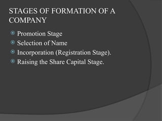 Formation Of Company in Company law act 2019. pptx | PPTX
