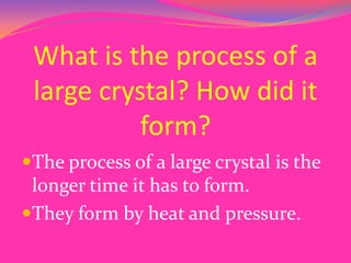 Formation of crystals | PPT