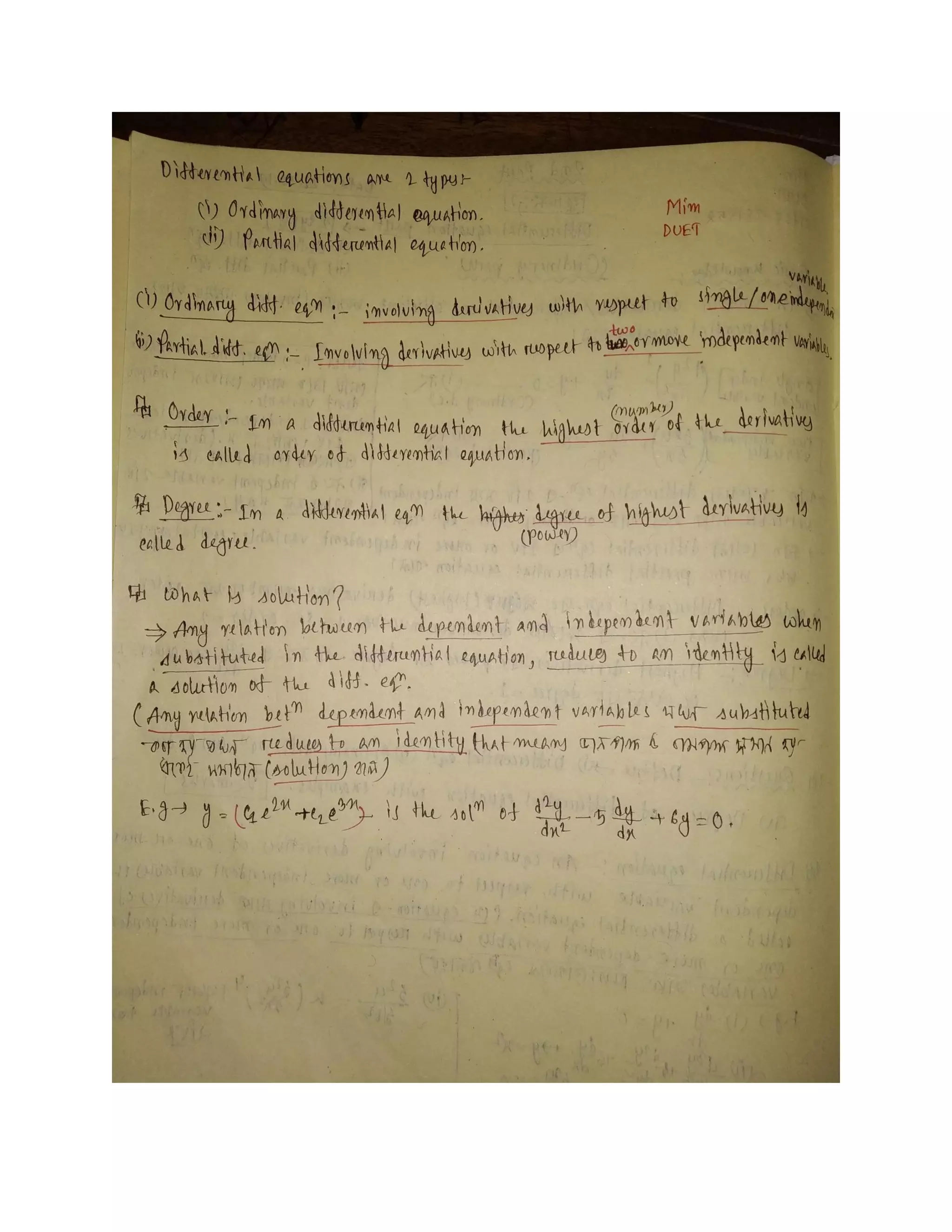 Formation of differential equation | PDF