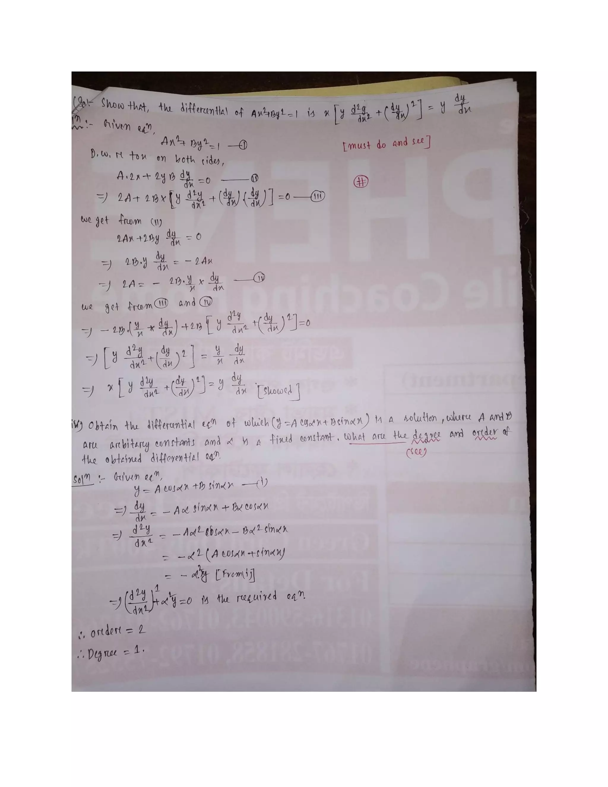 Formation of differential equation | PDF