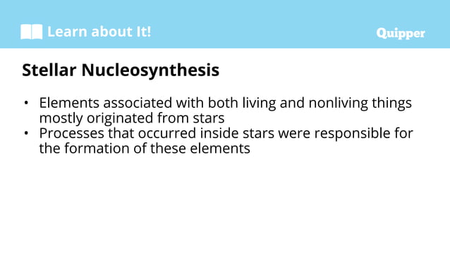 Formation of Elements light and heavy in periodic table | PPTX