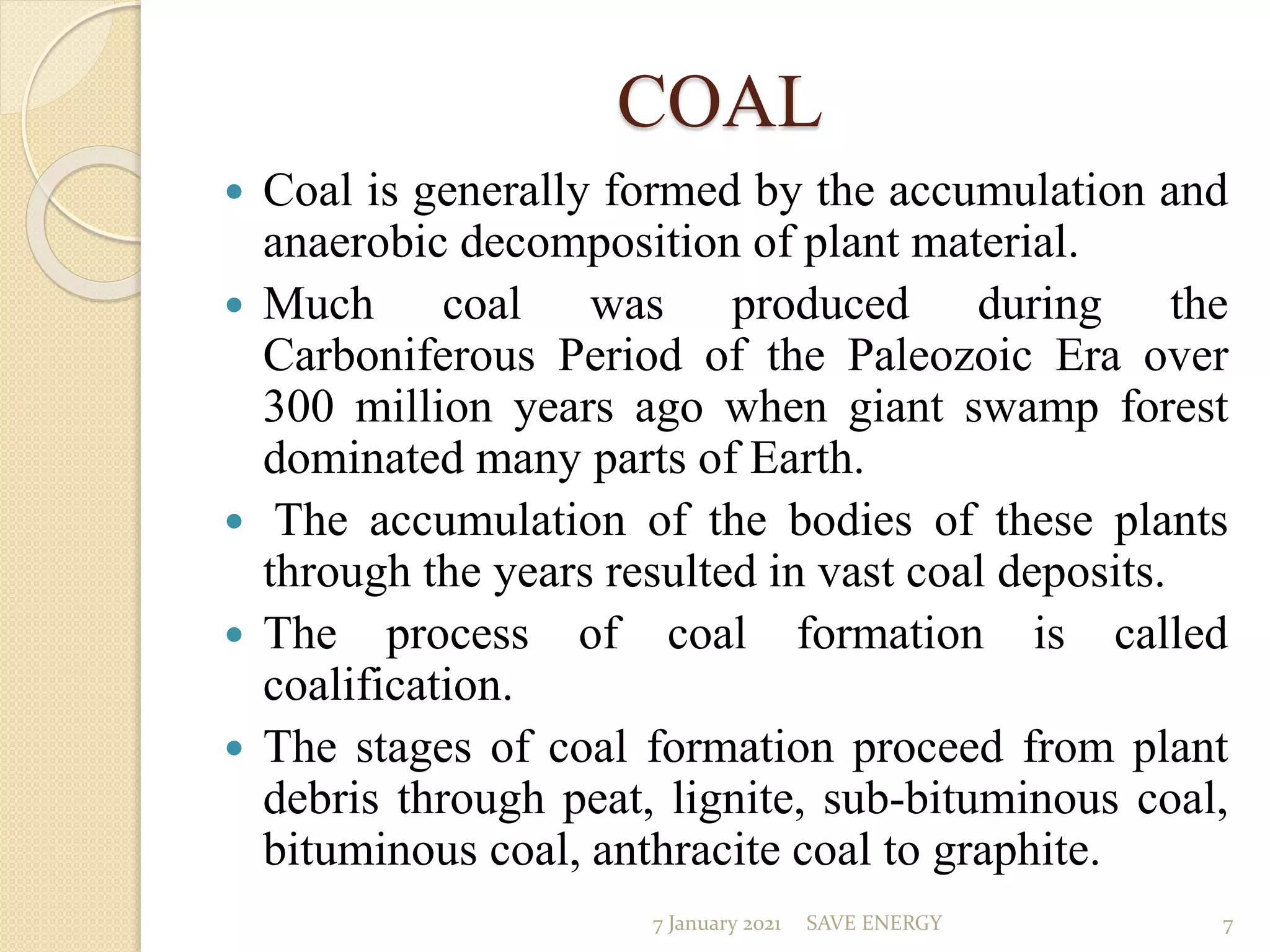 Formation of fossil fuels in the geological time scale ,energy and ...