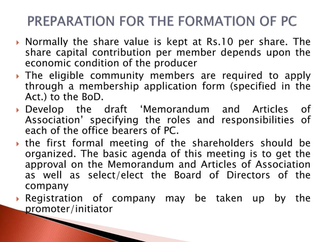 Formation of fpc | PPTX | Agriculture | Industries
