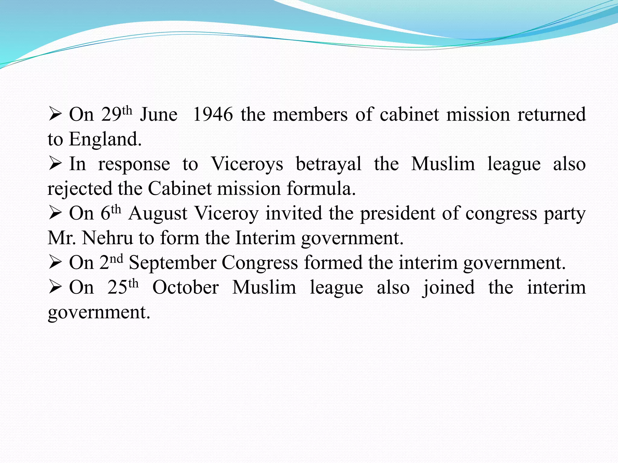 Formation of interim government and 3rd june plan | PPTX