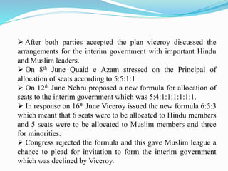 Formation of interim government and 3rd june plan | PPTX