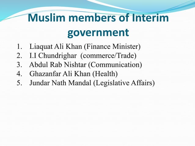 Formation of interim government and 3rd june plan | PPTX | Islam ...