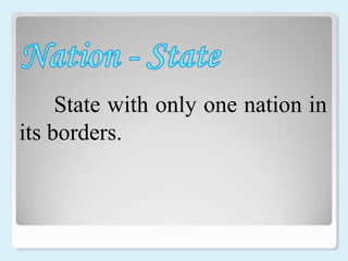 Formation of modern nation state | PPT