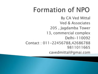 Formation of NPO | PPT