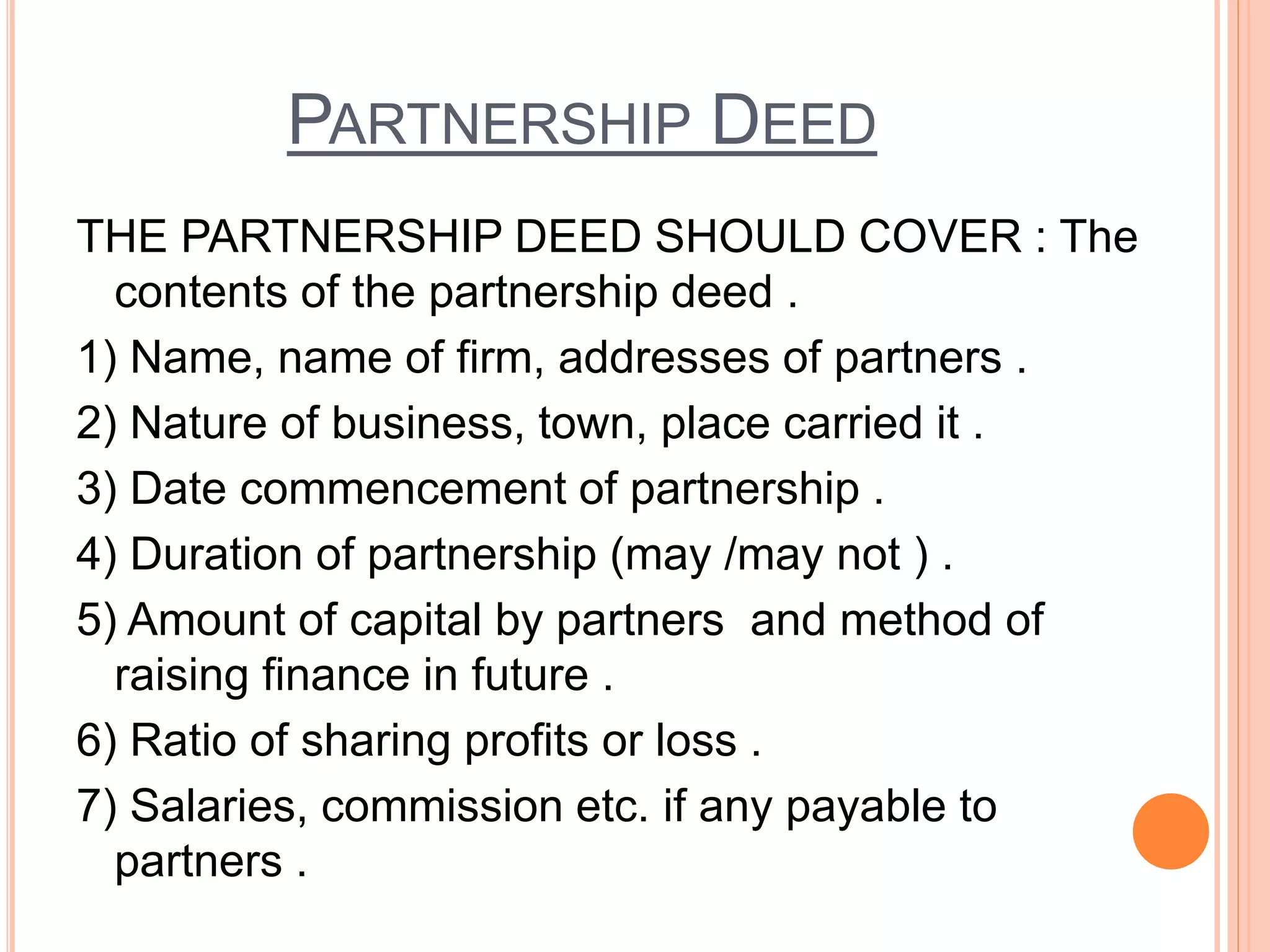 Formation of partnership deed by m.hashaam | PPTX