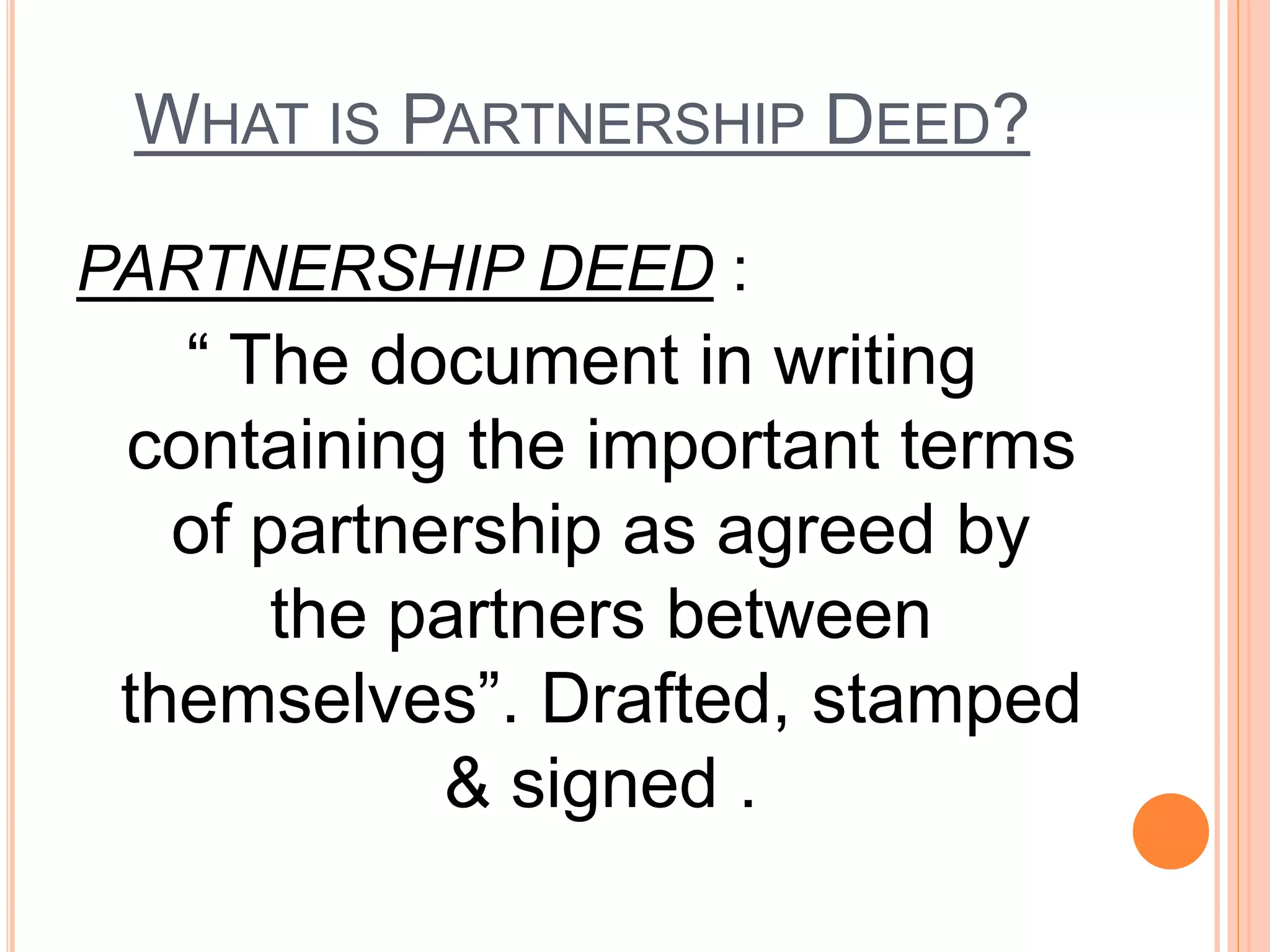 Formation of partnership deed by m.hashaam | PPTX