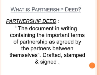 Formation of partnership deed by m.hashaam | PPTX | Business | Business ...