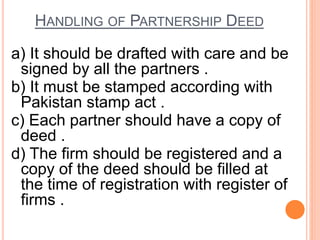 Formation of partnership deed by m.hashaam | PPTX