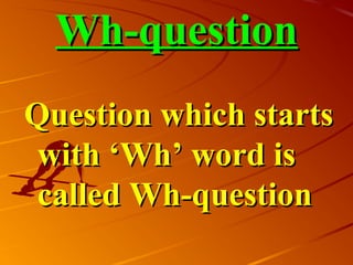 Formation of question | PPT