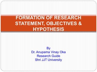 Formation of research statement | PPTX