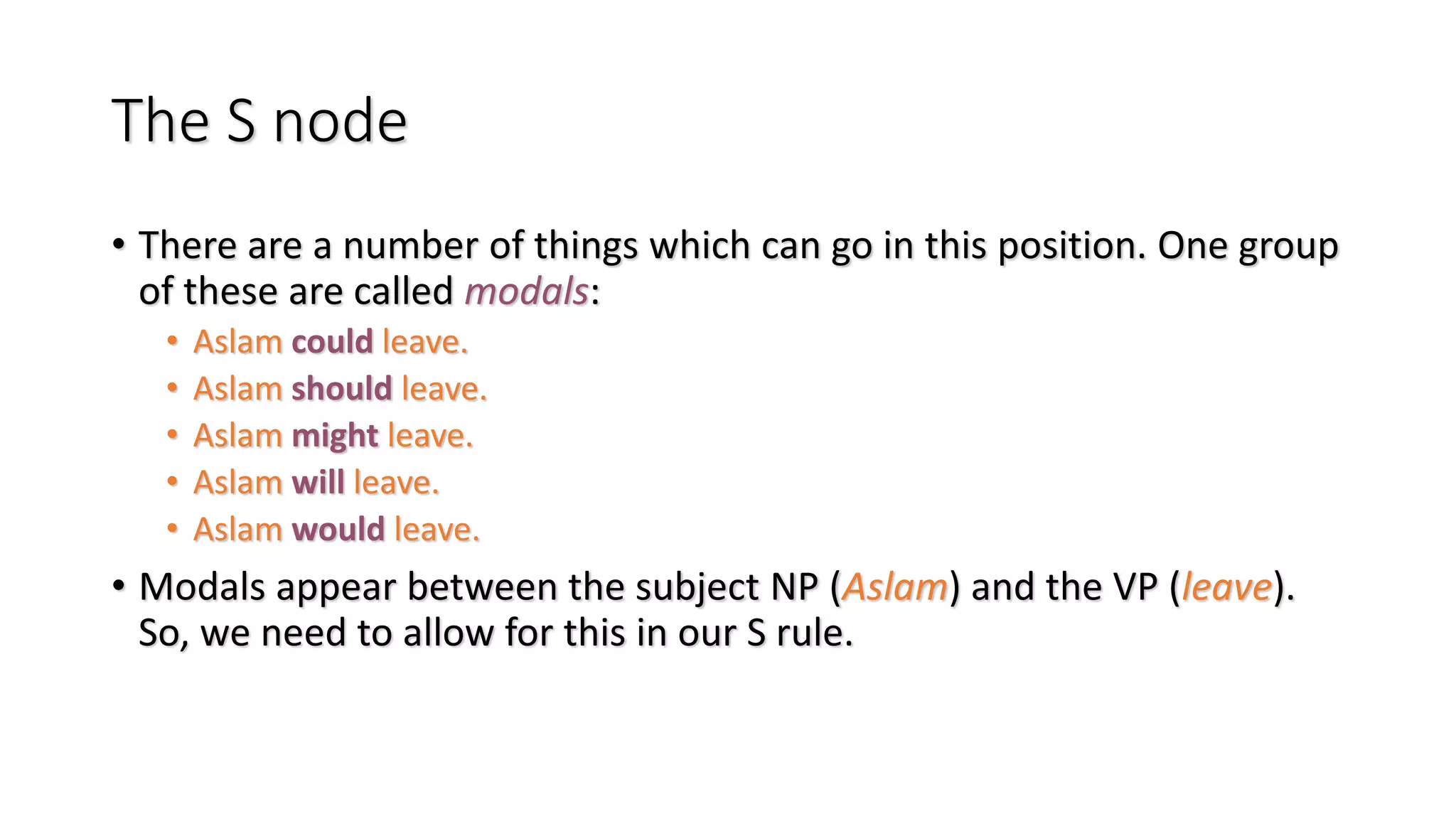 Formation of s nodes in english sentences with examples | PPT | Free ...
