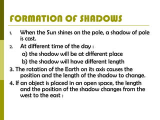 Formation of shadows | PPT
