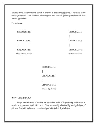 Formation of soap & foaming capacity of soap | DOCX