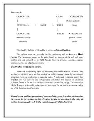 Formation of soap & foaming capacity of soap | DOCX