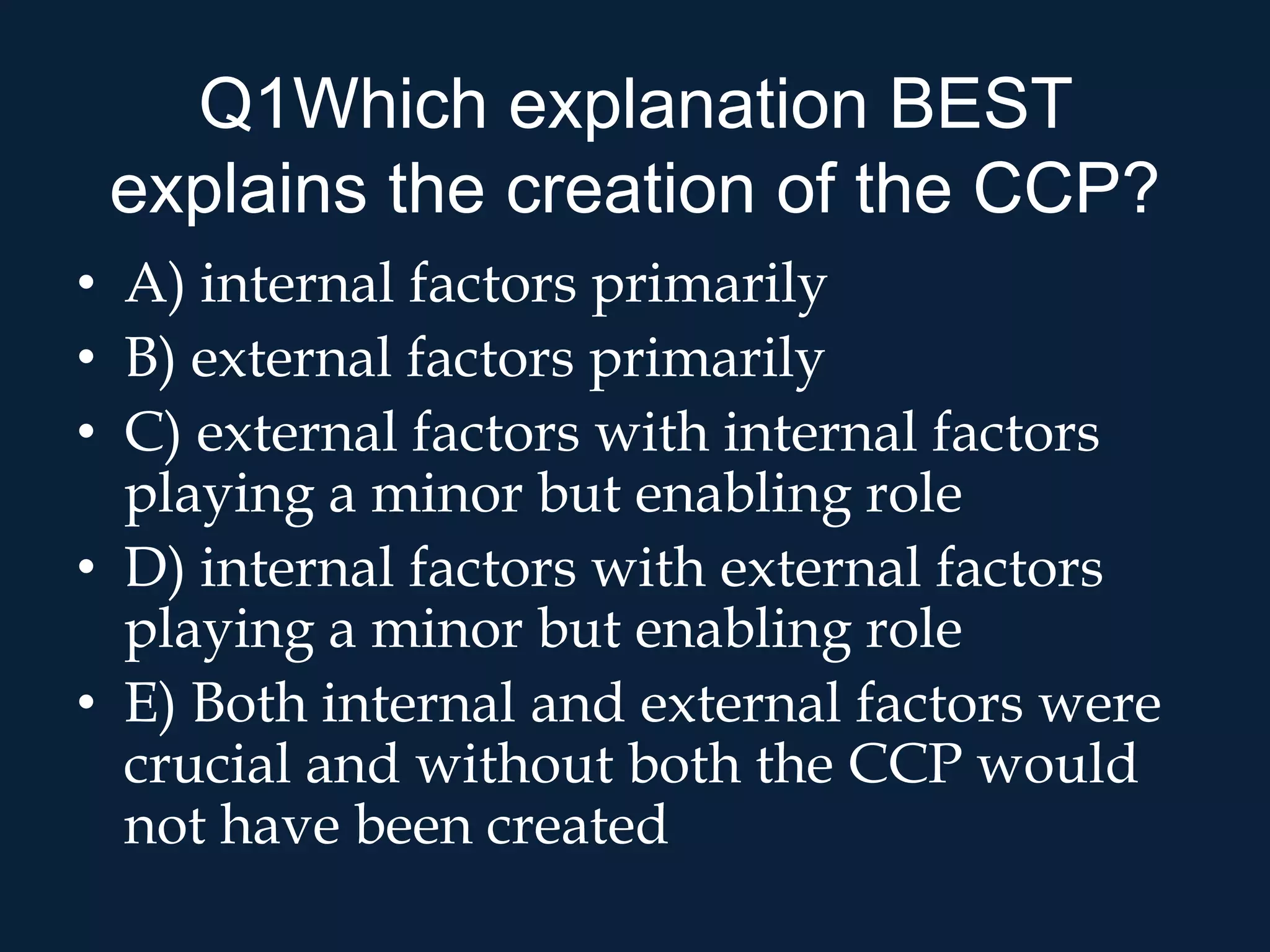Formation of the ccp | PPTX