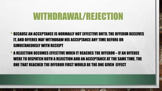 Formation of the contract | PPTX