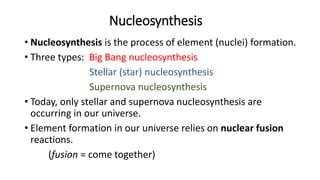 Formation of the Elements and Nuclear Reactions.pptx