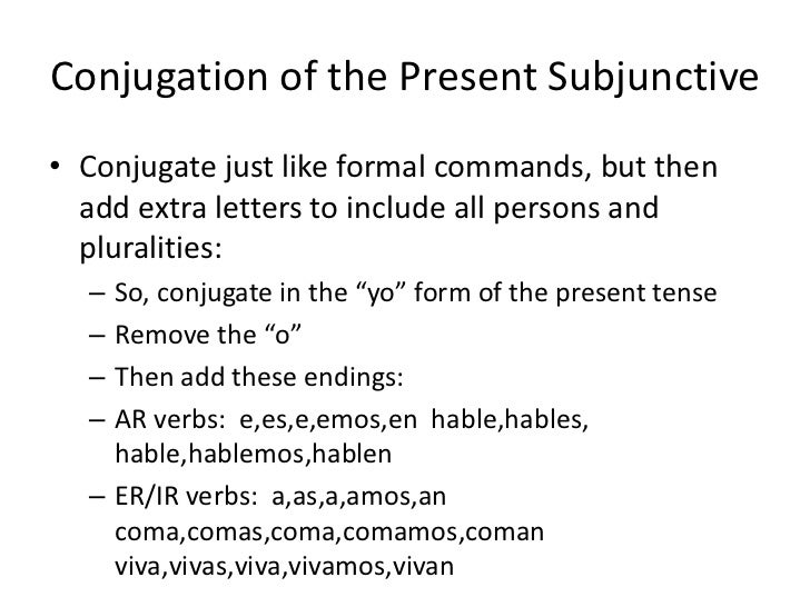 12-Formation of the subjunctive